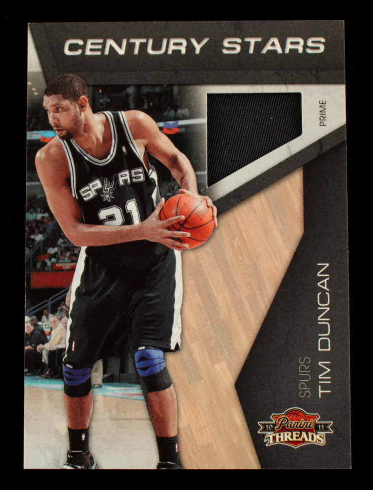 Tim Duncan 2010 Threads #25 Century Stars Materials - Prime /50 Price ...