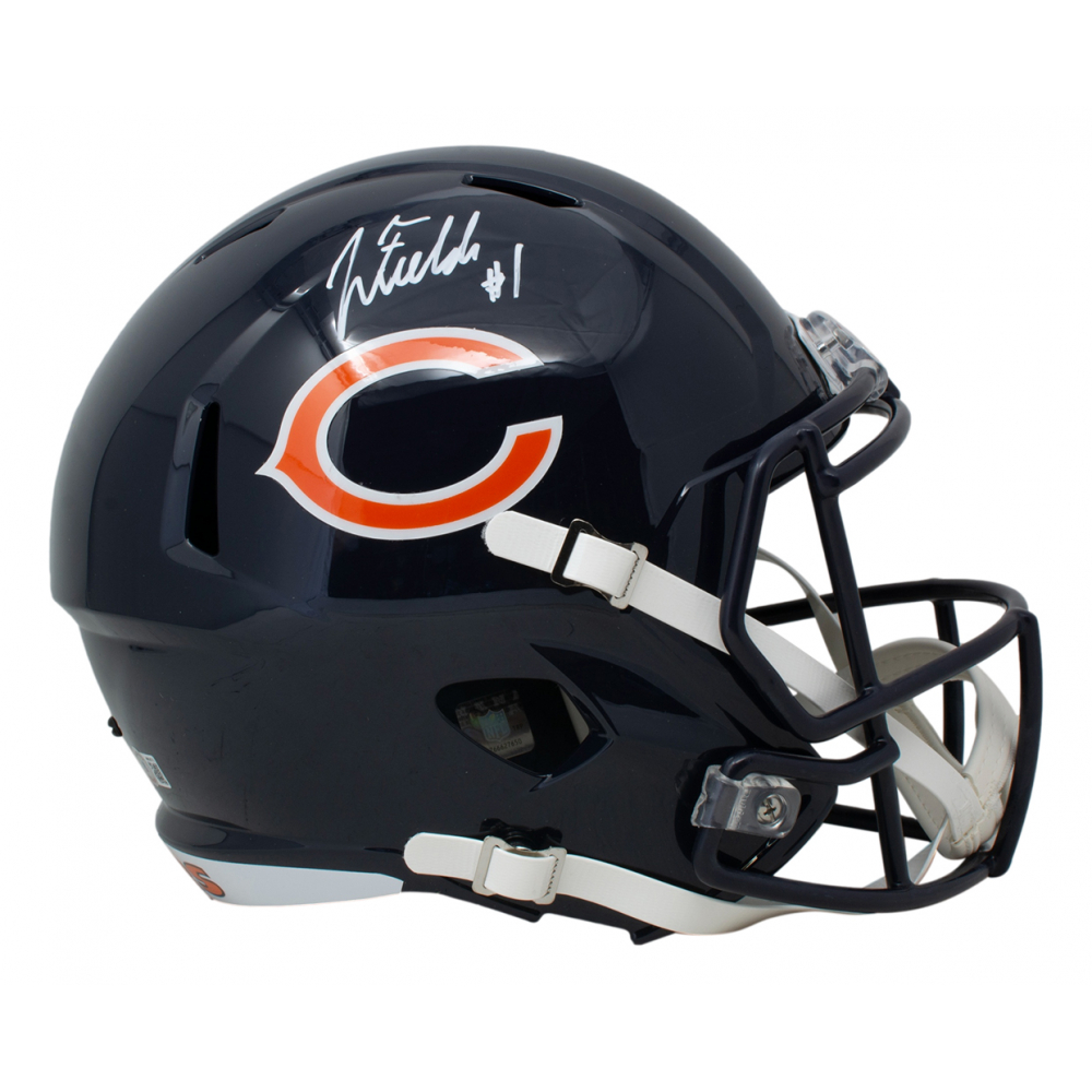 Justin Fields Signed Bears Full-Size Speed Helmet (Beckett) | Pristine ...