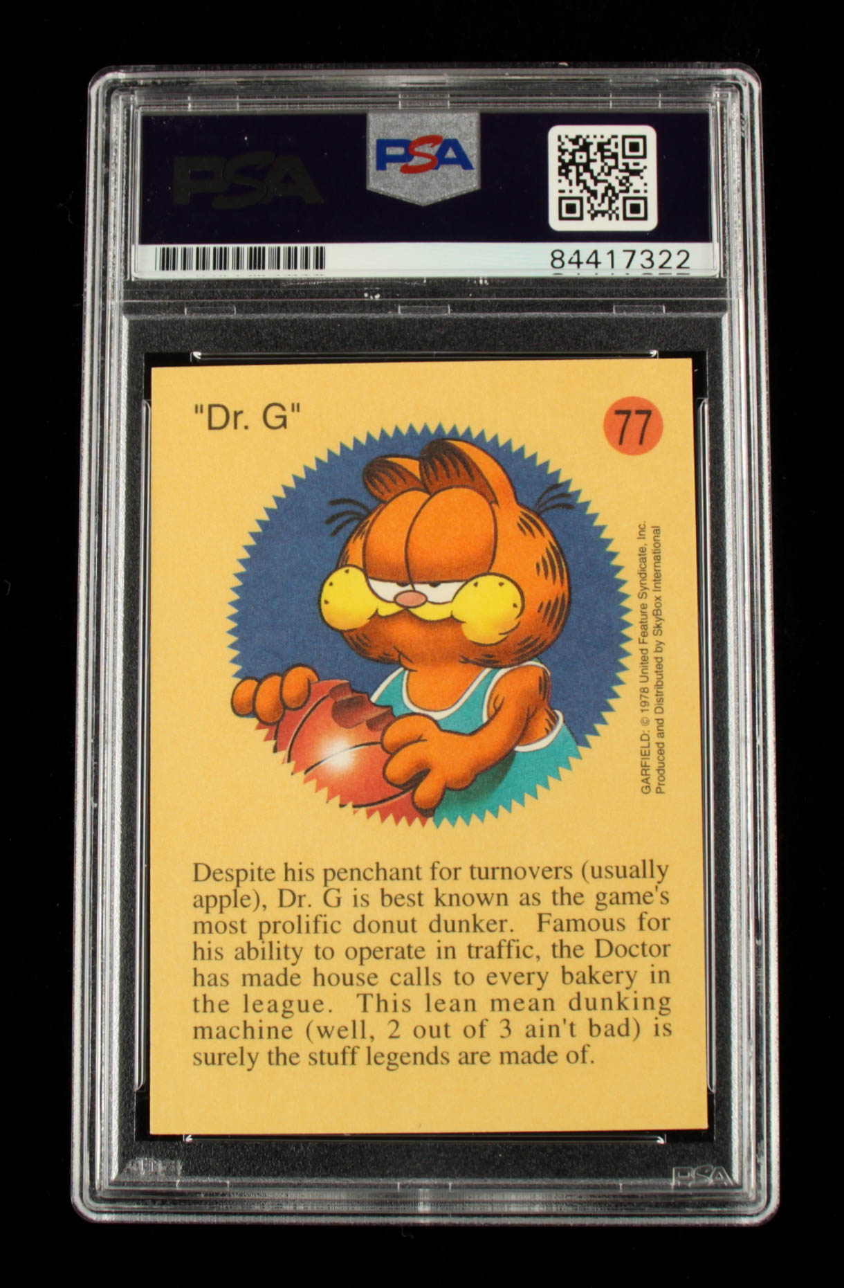 Jim Davis Signed 1992 Garfield #77 Gorge McJam (PSA Encapsulated ...