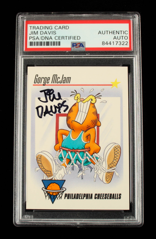 Jim Davis Signed 1992 Garfield #77 Gorge McJam (PSA Encapsulated ...