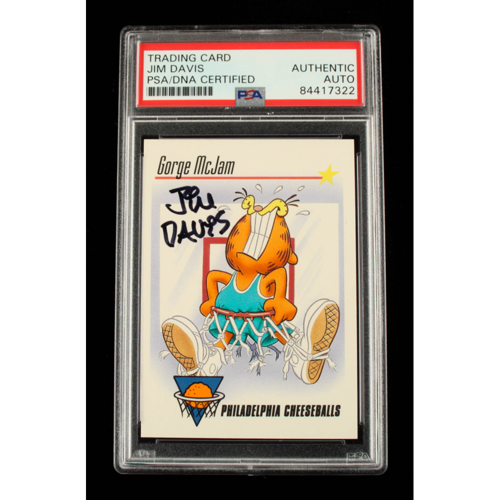 Jim Davis Signed 1992 Garfield #77 Gorge McJam (PSA Encapsulated ...