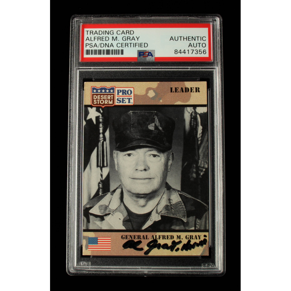 Alfred M. Gray Signed 1991 Desert Storm Pro Set #82 General / Commander ...