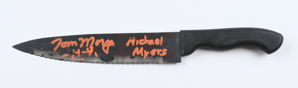 Tom Morga Signed "Halloween" Steel Knife Inscribed "H-4" & "Michael ...