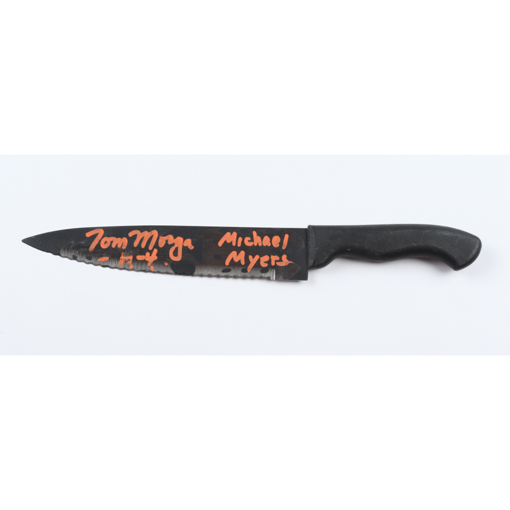 Tom Morga Signed "Halloween" Steel Knife Inscribed "H-4" & "Michael ...