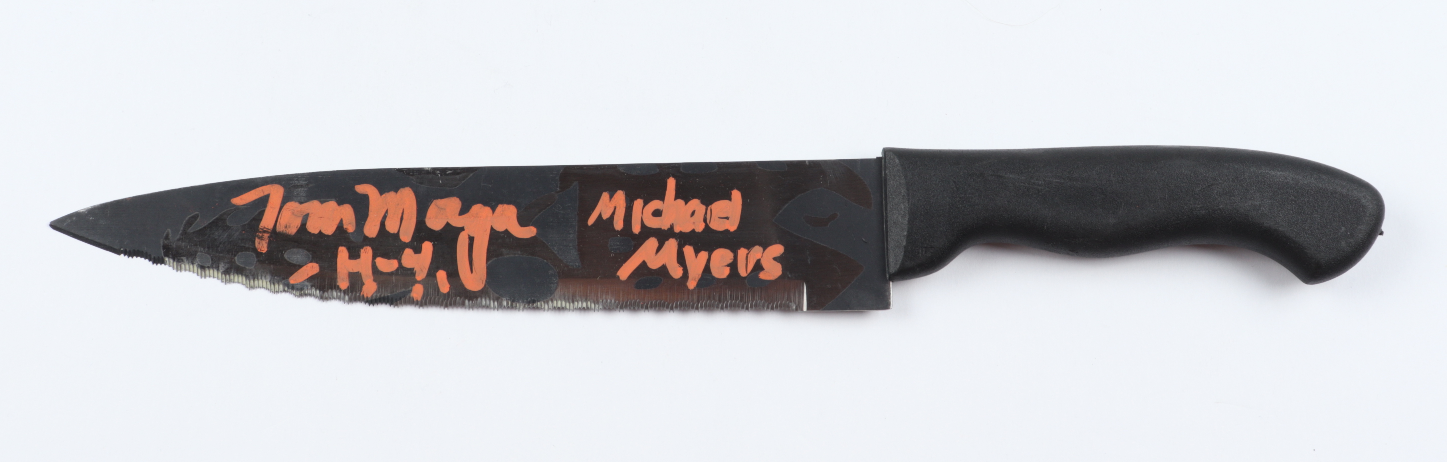 Tom Morga Signed "Halloween" Steel Knife Inscribed "H-4" & "Michael ...