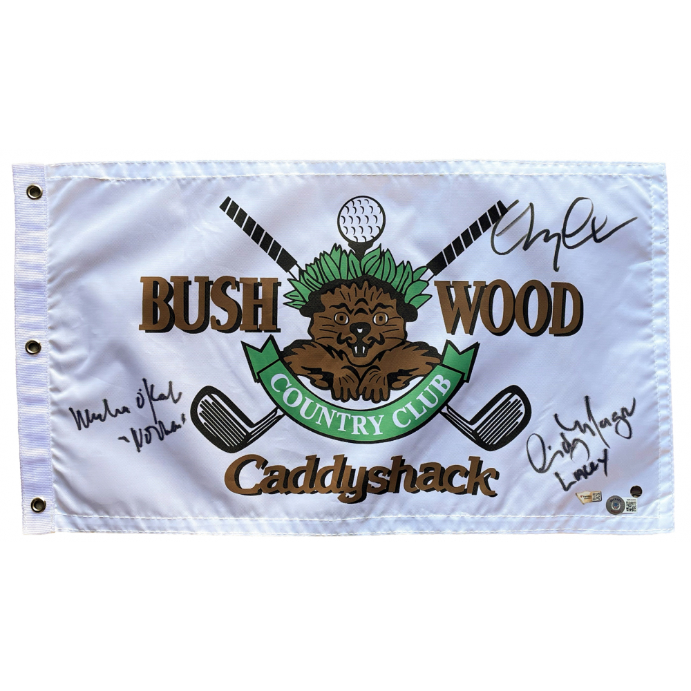 Cindy Morgan, Michael Okeefe & Chevy Chase Signed "Caddyshack" Golf Pin ...