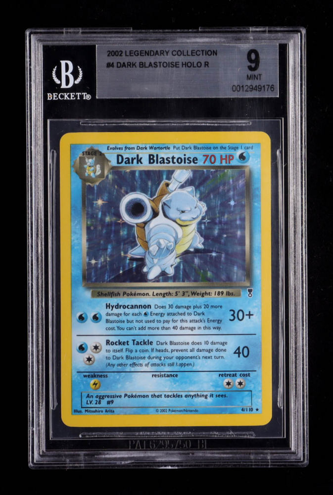 Dark Blastoise 2002 Pokemon Legendary Collection #4 Holo (BGS 9 ...