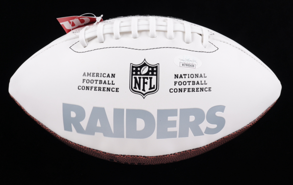 Bryan Edwards Signed Raiders Logo Football (JSA COA) | Pristine Auction
