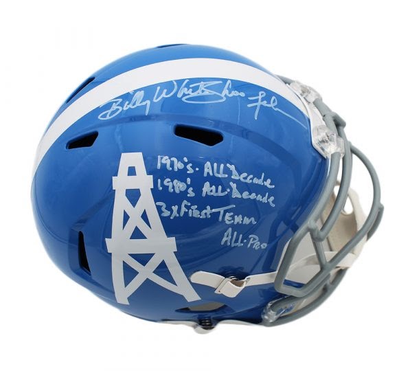Billy "White Shoes" Johnson Signed Oilers Full-Size Speed Helmet ...