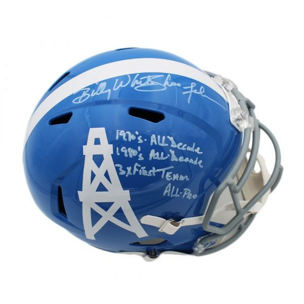 Billy "White Shoes" Johnson Signed Oilers Full-Size Speed Helmet ...