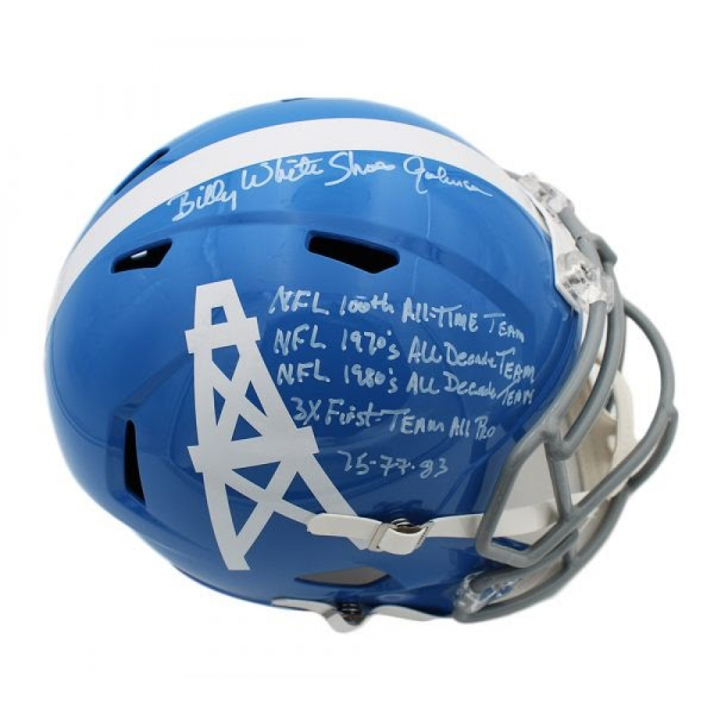 Billy "White Shoes" Johnson Signed Oilers Full-Size Speed Helmet with ...
