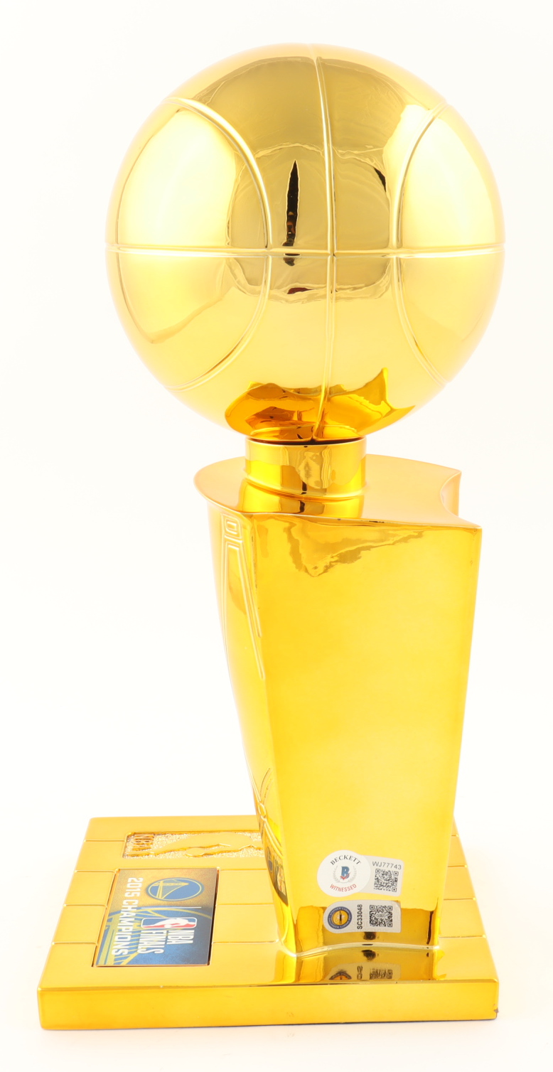 Stephen Curry Signed Warriors 2015 NBA Finals Champions Replica Trophy ...