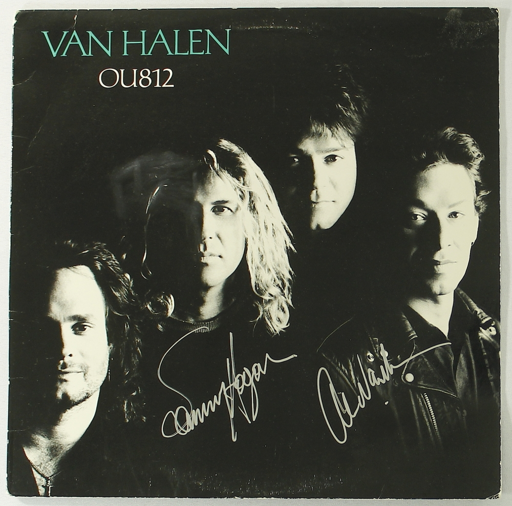 Alex Van Halen & Sammy Hagar Signed "OU812" Album Cover (JSA COA ...