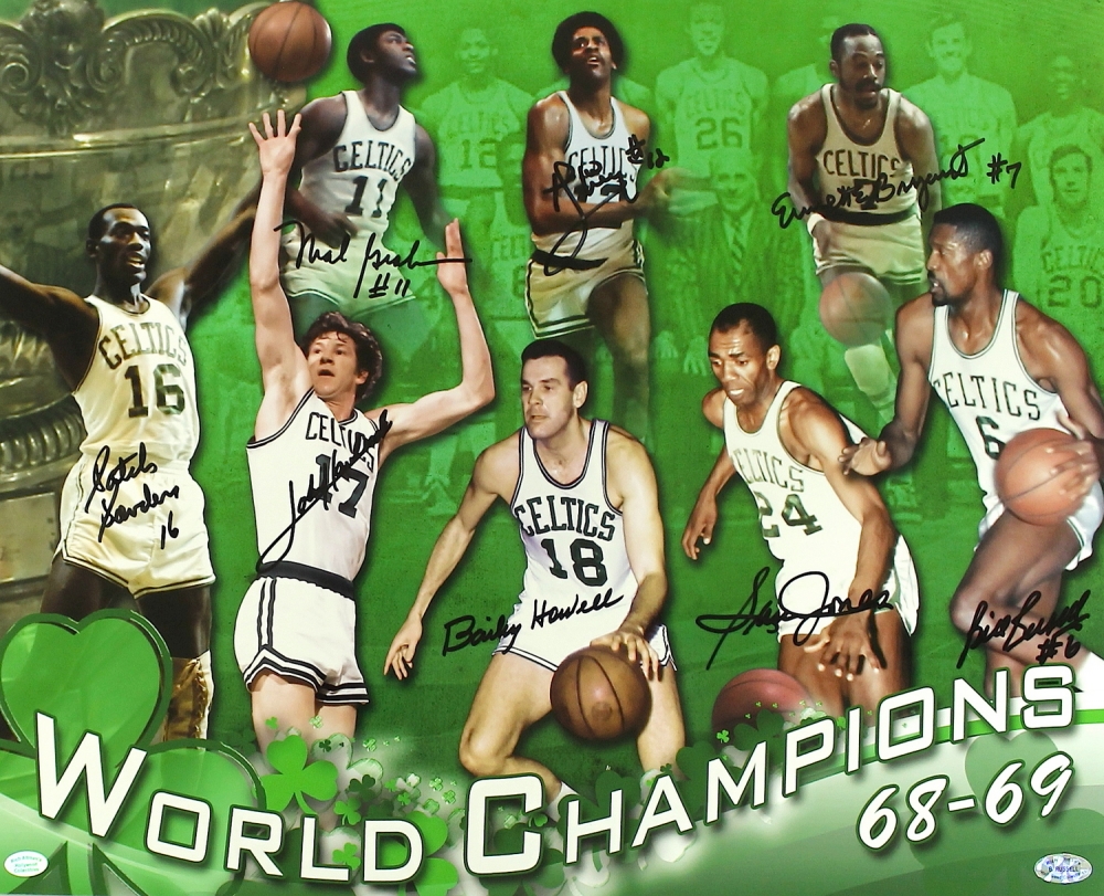 1968-69 Celtics World Champion 16x20 Photo Signed by (8) with Bill ...