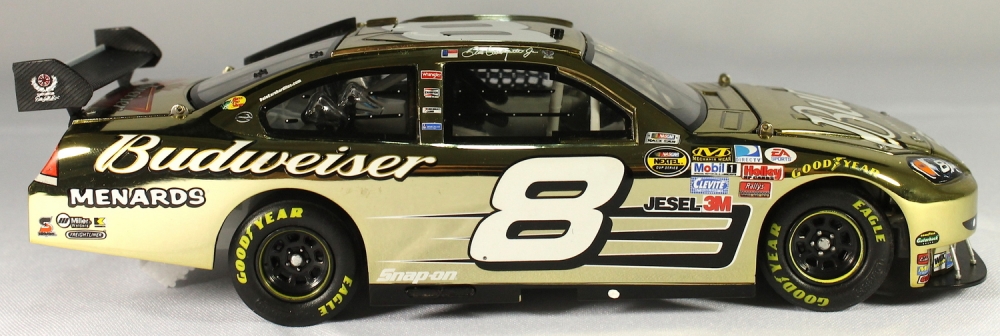 Dale Earnhardt Jr. Signed NASCAR #8 Budweiser 1:24 Gold Chrome Die Cast ...