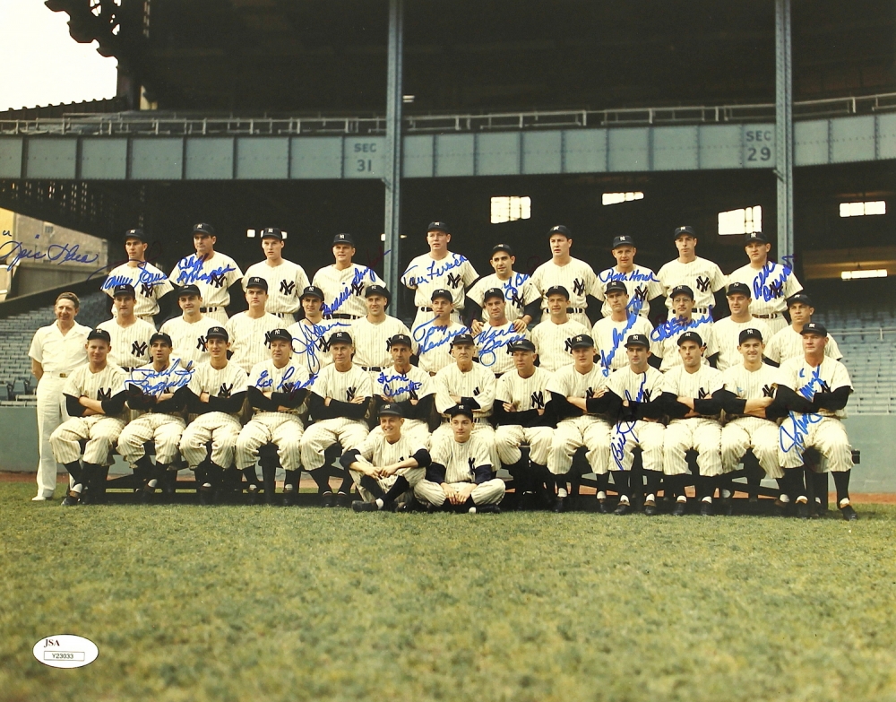 1950 World Series Champion Yankees Team-Signed 11x14 Photo With (18 ...