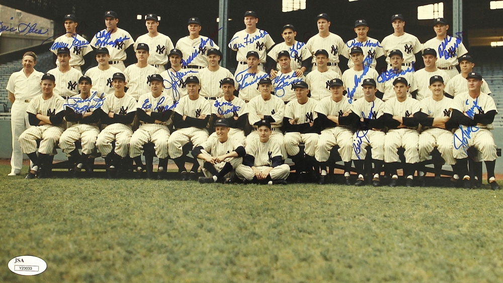1950 World Series Champion Yankees Team-Signed 11x14 Photo With (18 ...