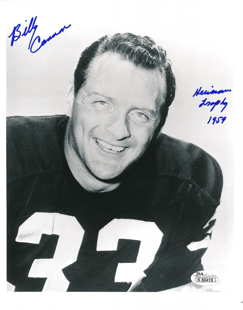 Billy Connors Signed 8x10 Photo Inscribed "Heisman Trophy 1959" (JSA ...