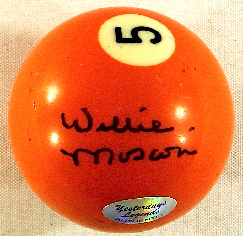 Willie Mosconi Signed #5 Pool Ball (Yesterday's Legends COA) | Pristine ...
