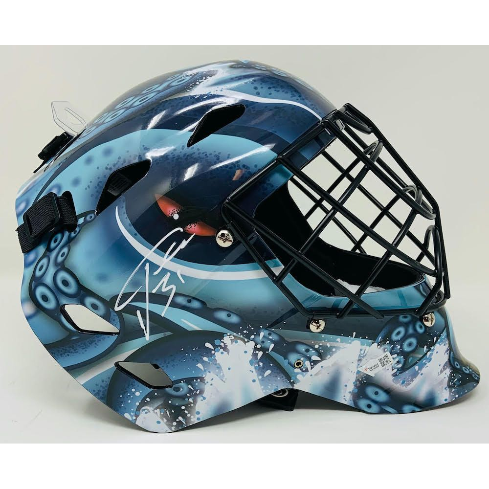 Philipp Grubauer Signed Kraken Full-Size Goalie Mask (Fanatics ...