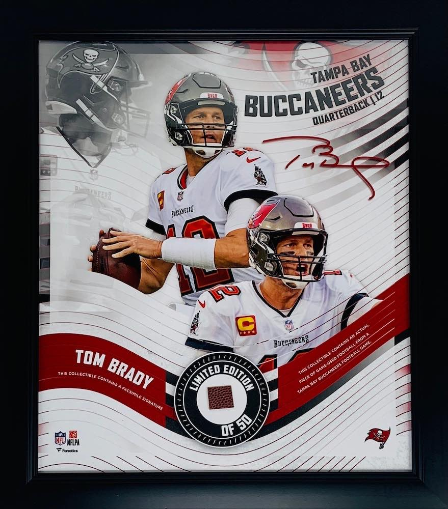 Tom Brady Buccaneers LE Custom Framed Football Piece Display (Fanatics ...
