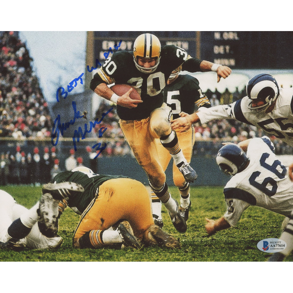 Chuck Mercein Signed Packers 8x10 Photo Inscribed "Best Wishes ...