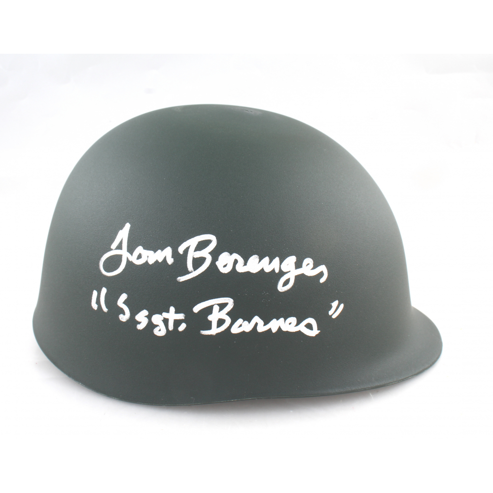 Tom Berenger Signed "Platoon" Vietnam Era Replica Army Helmet Inscribed ...