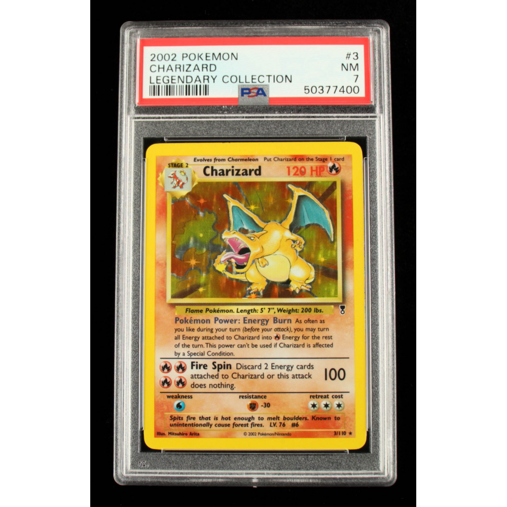 Charizard 2002 Pokemon Legendary Collection #3 Holo (PSA 7) | Pristine ...