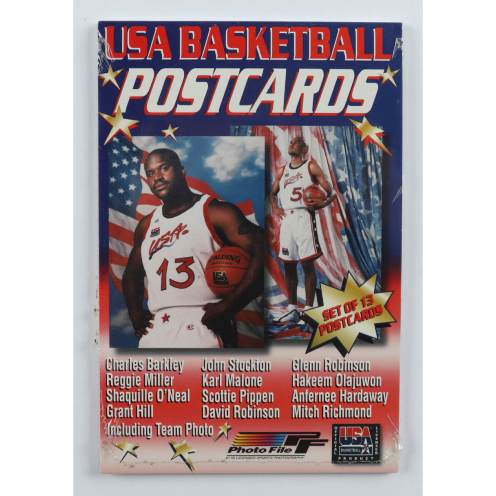 Complete Set of (13) 1996 USA Basketball Postcards | Pristine Auction
