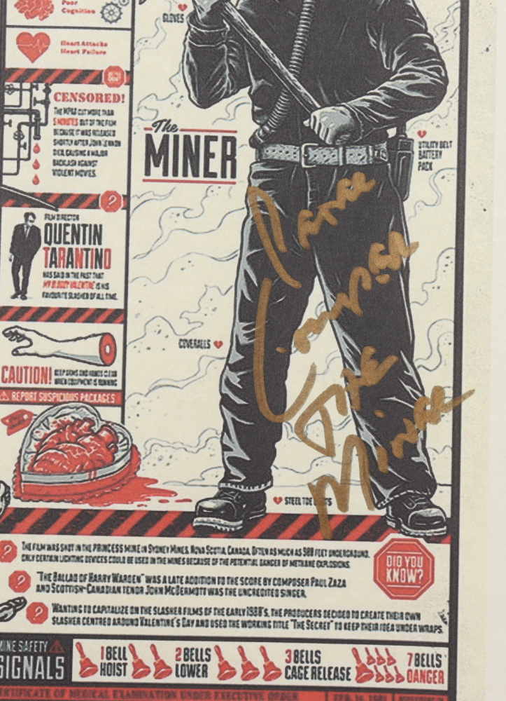 Peter Cowper Signed "My Bloody Valentine" 8x10 Print Inscribed "The ...