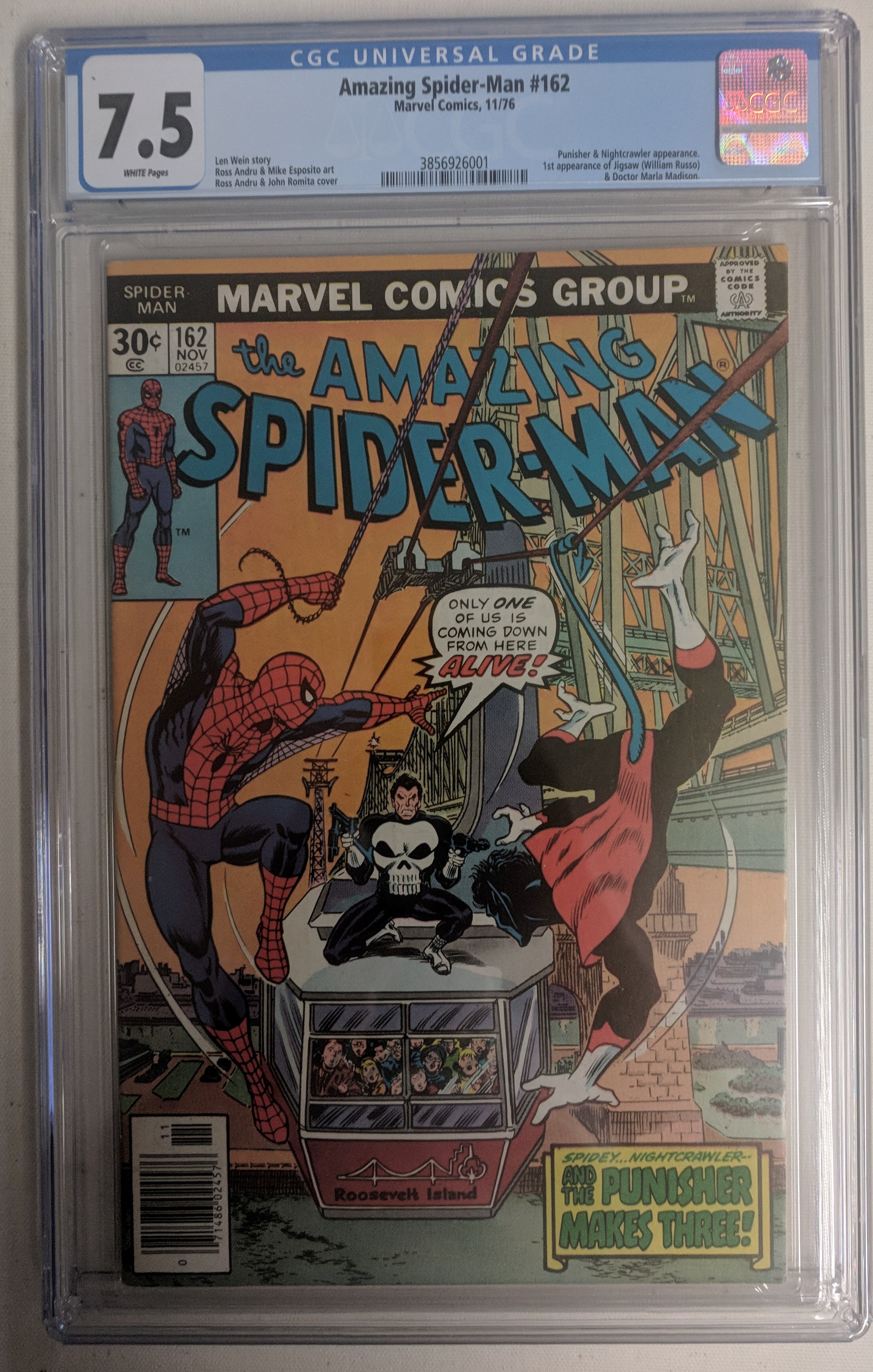1976 "Amazing Spider-Man" Issue #162 Marvel Comic Book (CGC 7.5 ...
