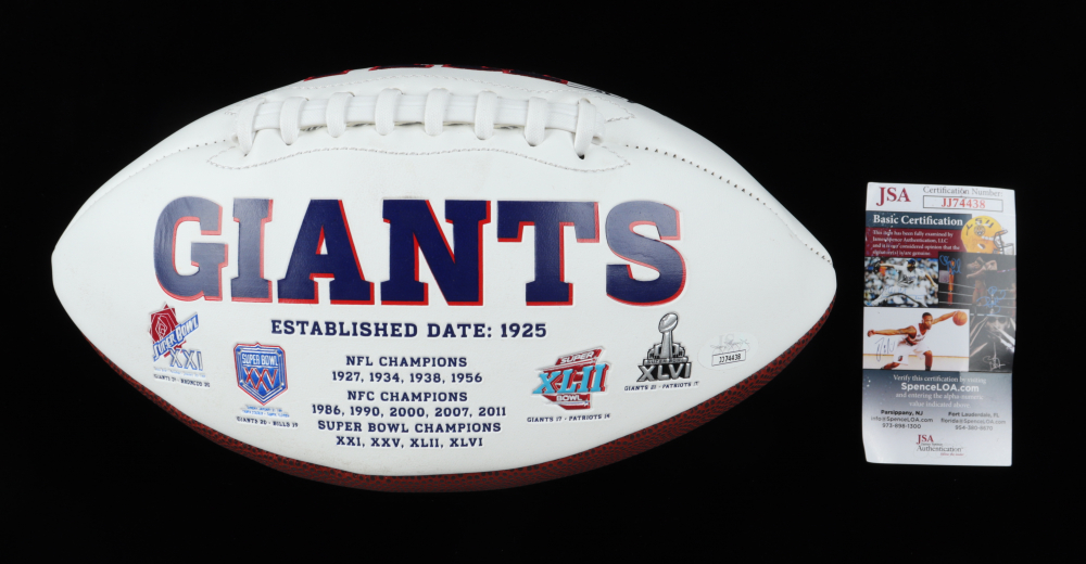 Dexter Lawrence Signed Giants Logo Football (JSA COA) | Pristine Auction