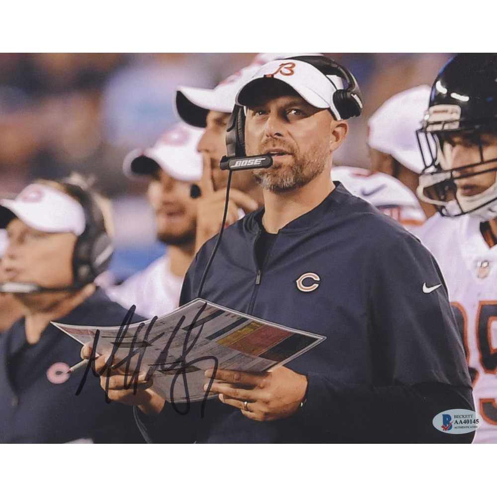 Matt Nagy Signed Bears 8x10 Photo (Beckett COA) | Pristine Auction