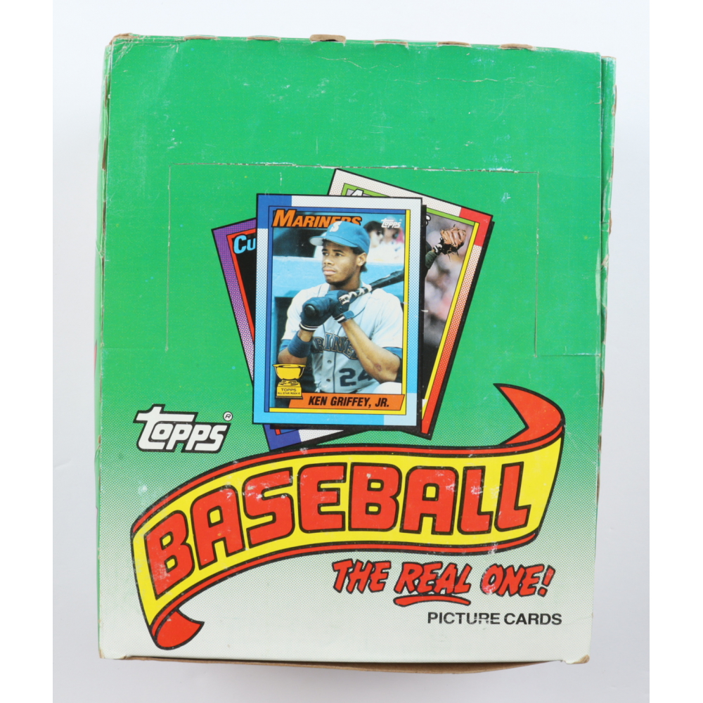 1990 Topps "The Real One" Baseball Cards Rack Box with (24) Packs ...