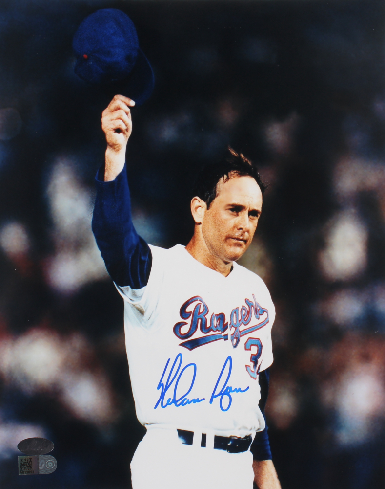 Nolan Ryan Signed Rangers 8x10 Photo (AIV COA & Ryan Hologram ...
