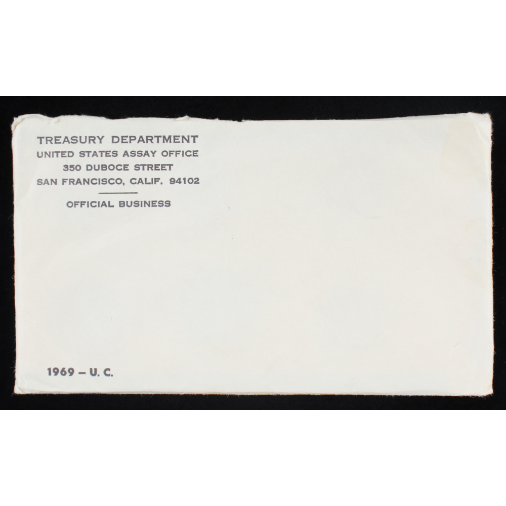 1969 U.S. Mint Uncirculated Coin Set with (10) Coins & Envelope ...