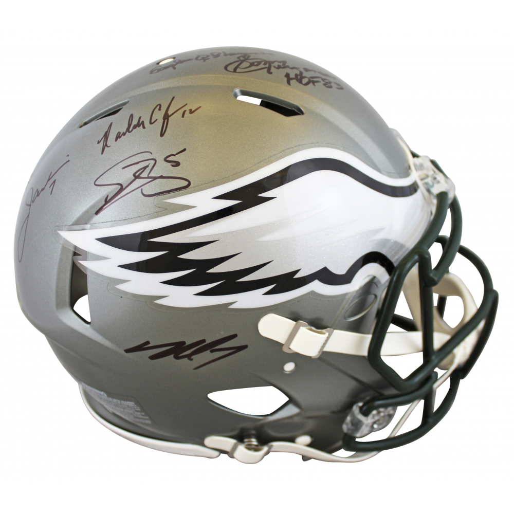 Eagles Full-Size Authentic On-Field Flash Alternate Speed Helmet Signed ...