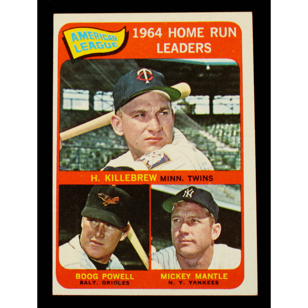 Harmon Killebrew / Mickey Mantle / Boog Powell 1965 Topps #3 AL Home ...
