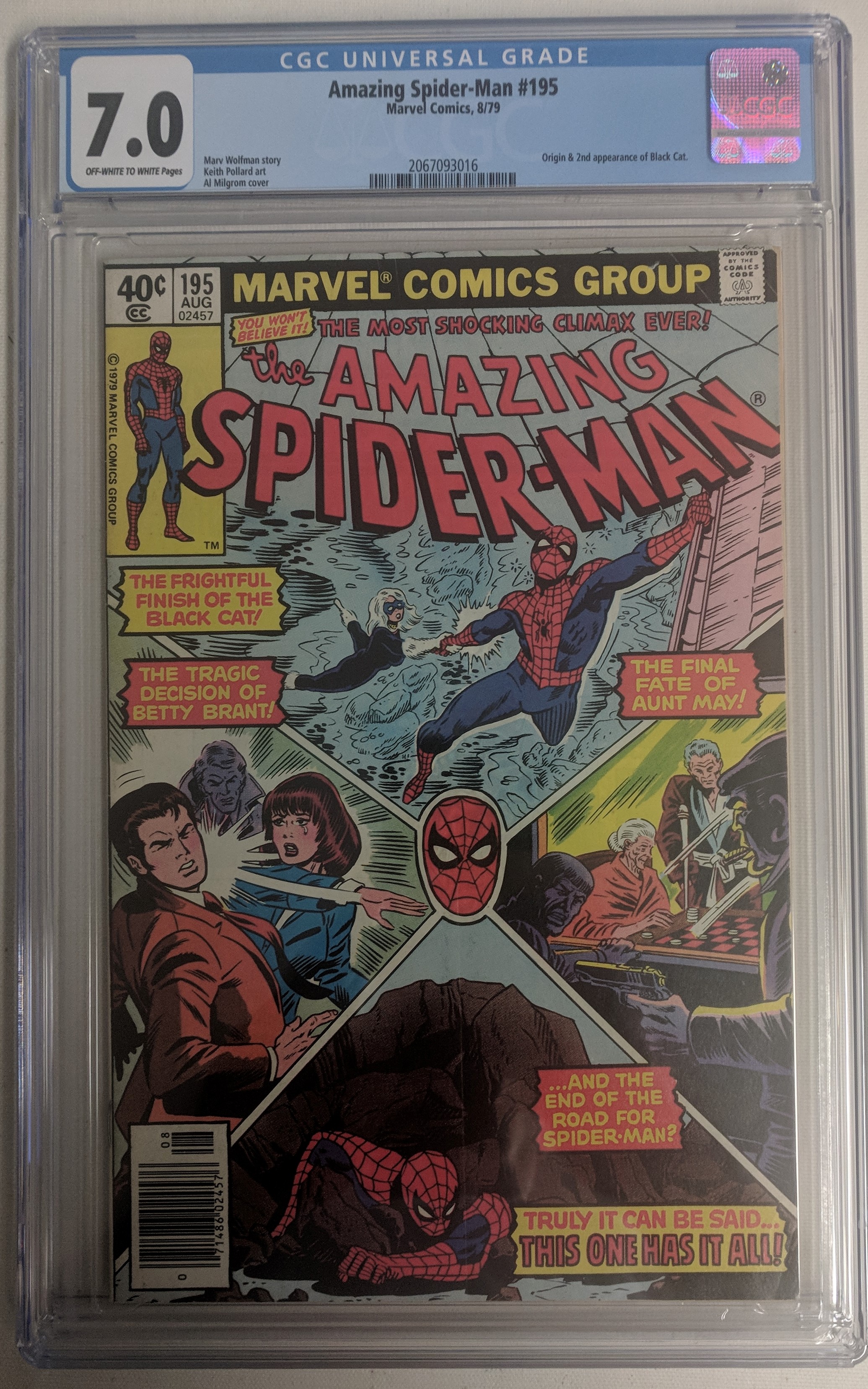 1979 "Amazing Spider-Man" Issue #195 Marvel Comic Book (CGC 7.0 ...