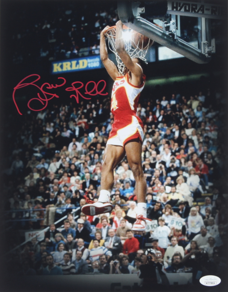 Spud Webb Signed Hawks 11x14 Photo (JSA COA) | Pristine Auction