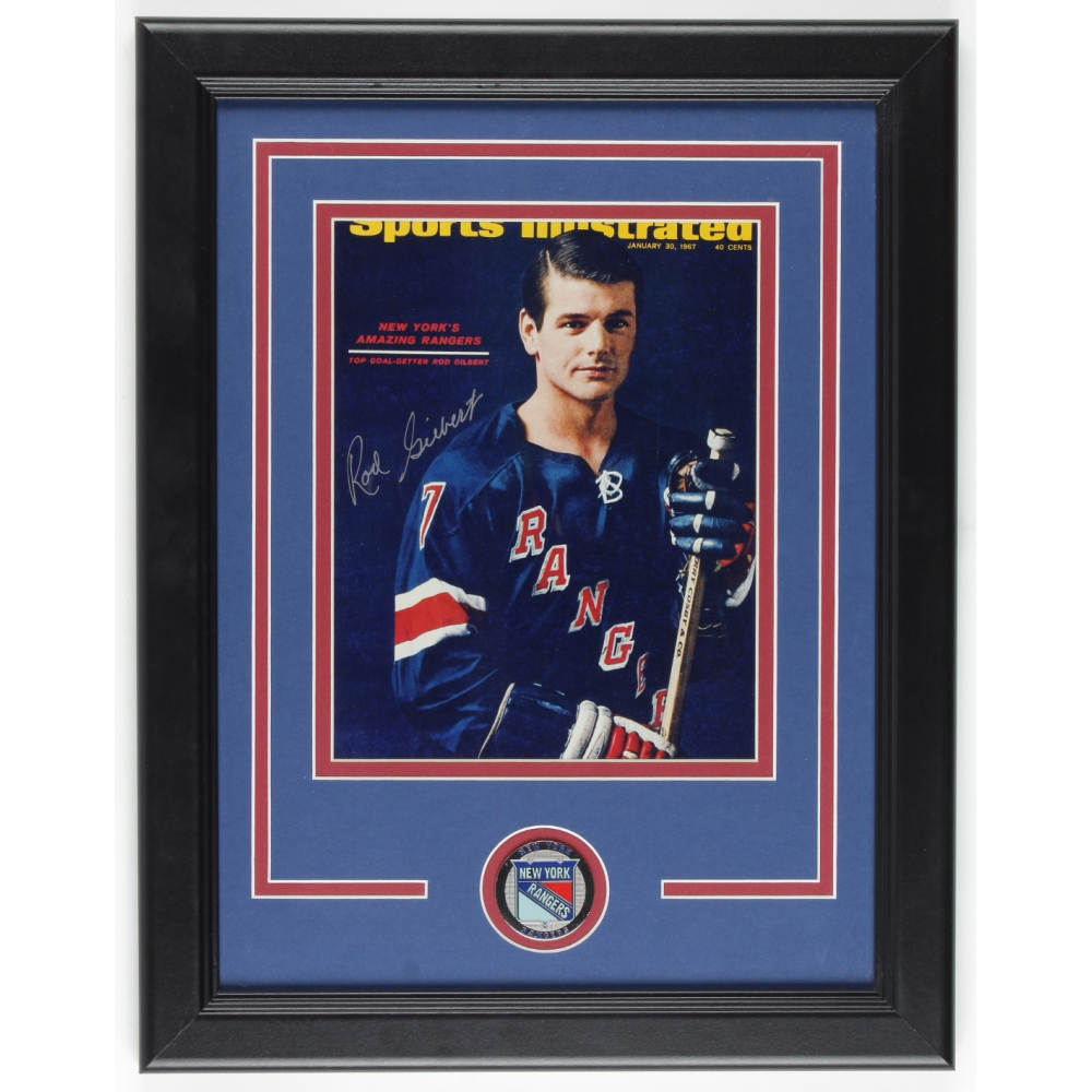 Rod Gilbert Signed 14x19 Custom Framed Sports Illustrated Display ...