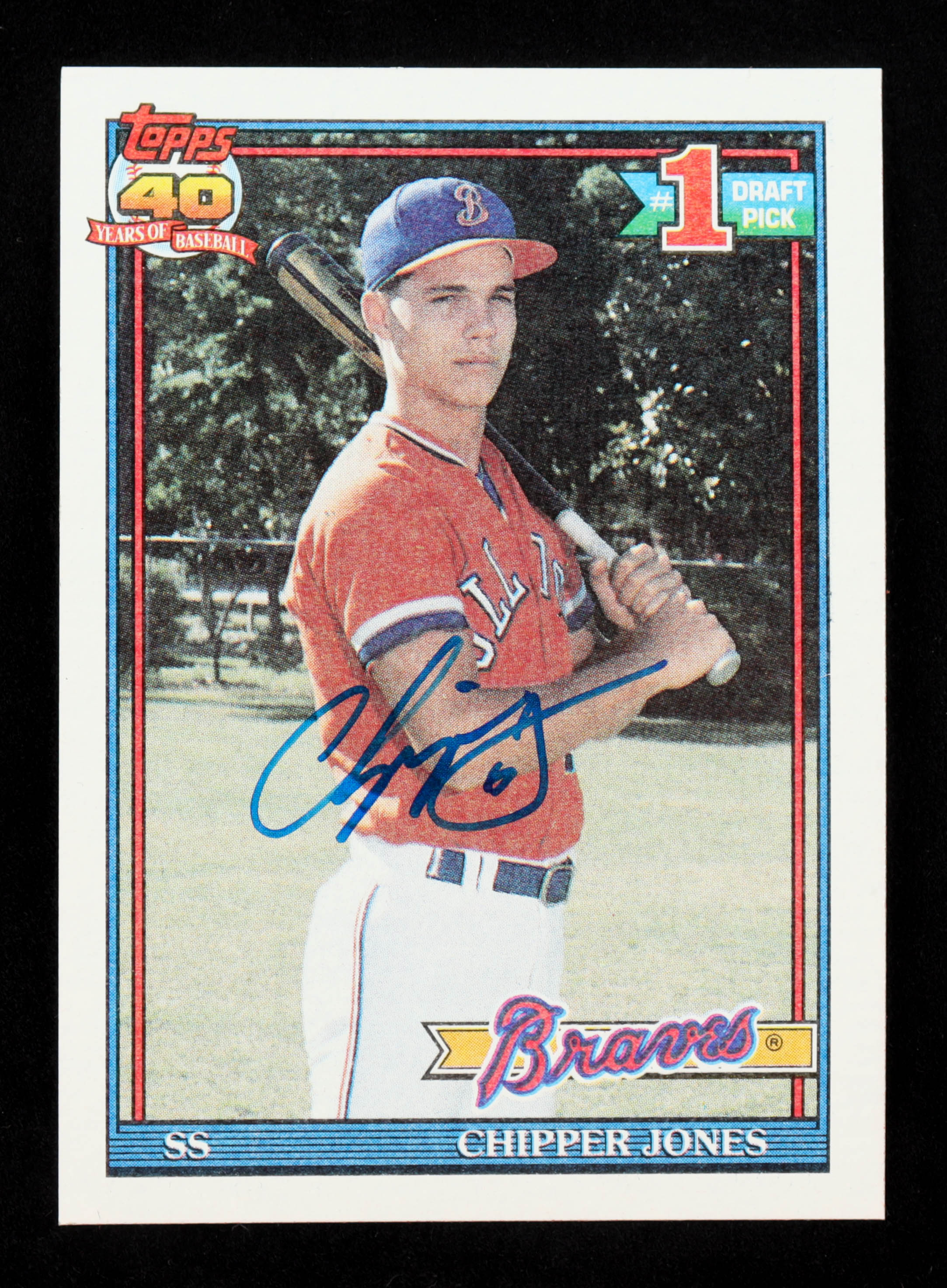 Chipper Jones Signed 1991 Topps #333 RC (Beckett COA) | Pristine Auction