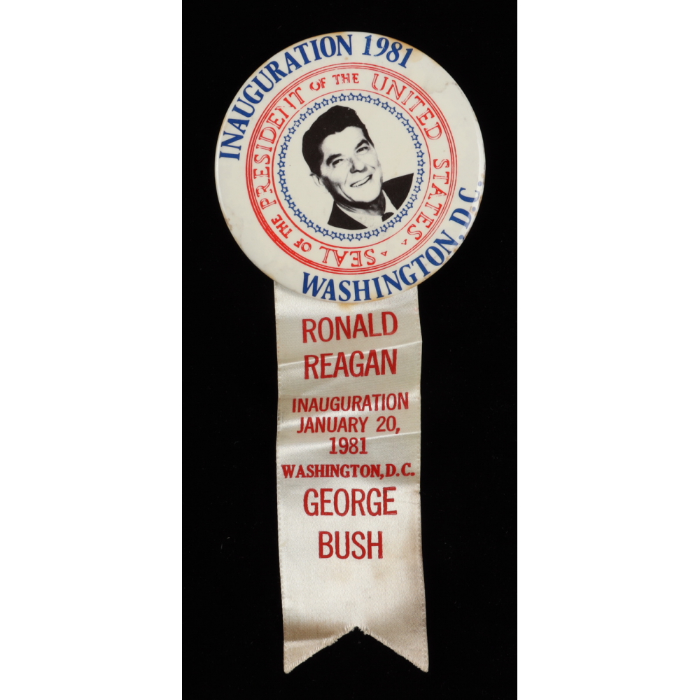 1981 Original Ronald Reagan Presidential Inauguration Day Pinback ...