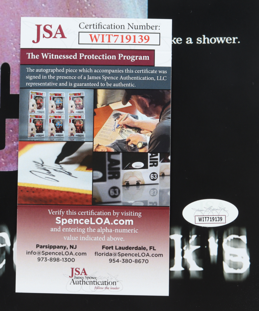 Marli Renfro Signed "Psycho" 11x17 Photo Inscribed "shower scene body ...