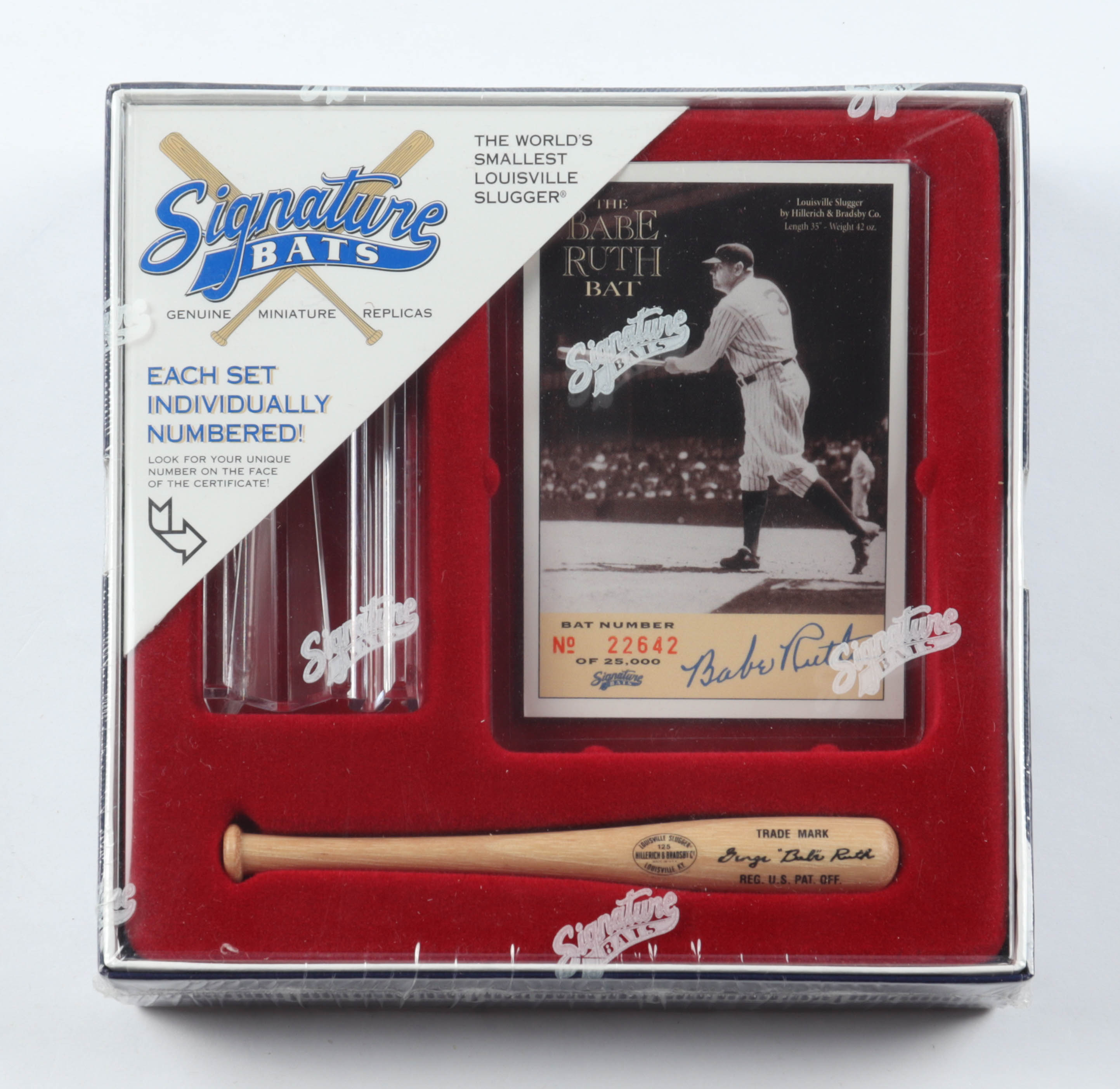 Sealed Babe Ruth LE Yankees Signature Bats Mini Louisville Slugger ...