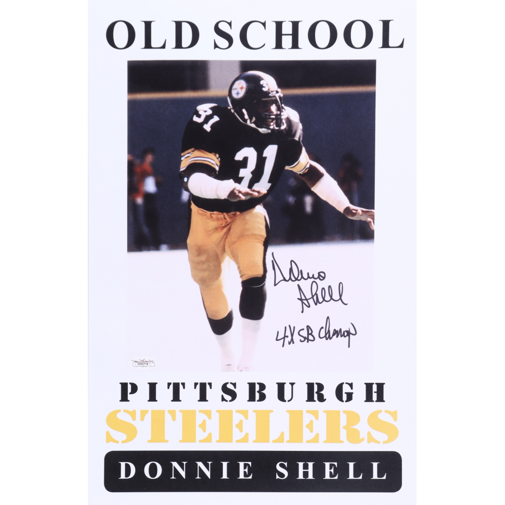 Donnie Shell Signed Steelers 11x17 Photo Inscribed "4X SB Champ" (JSA ...