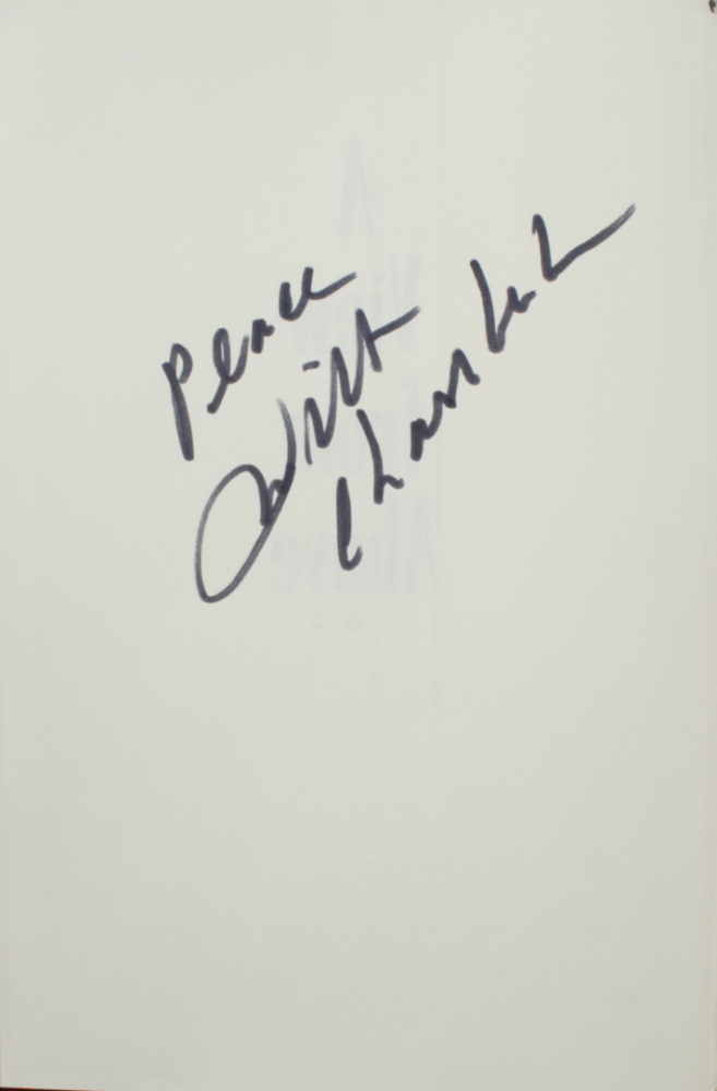 Wilt Chamberlain Signed "A View From Above" Hard Cover Book Inscribed ...