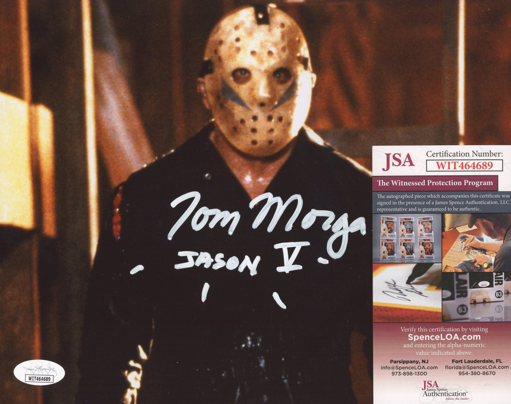 Tom Morga Signed "Friday The 13th Part V: A New Beginning" 8x10 Photo ...