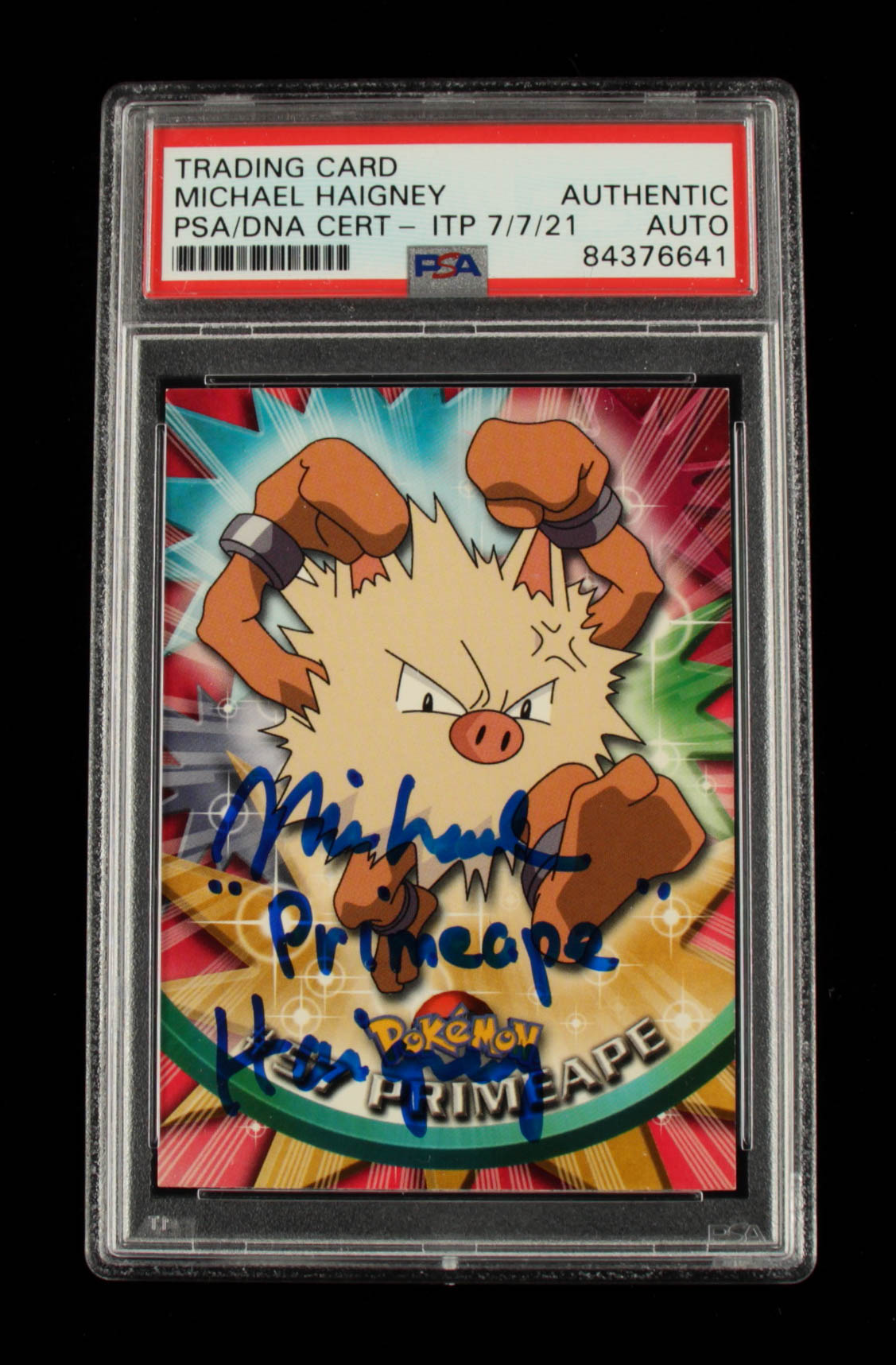 Michael Haigney Signed 1999 Pokemon TV Animation Series 1 #57 Primeape ...