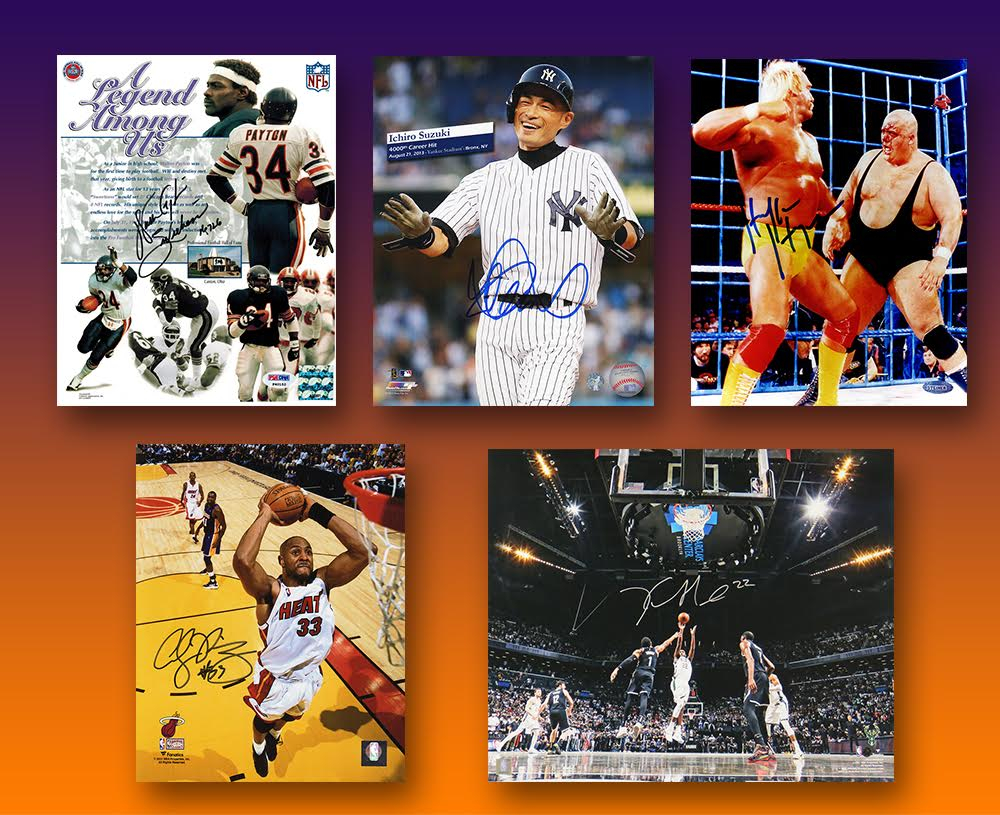 Schwartz Sports Multi-Sport Signed Triple 8x10 Mystery Photo Collection ...